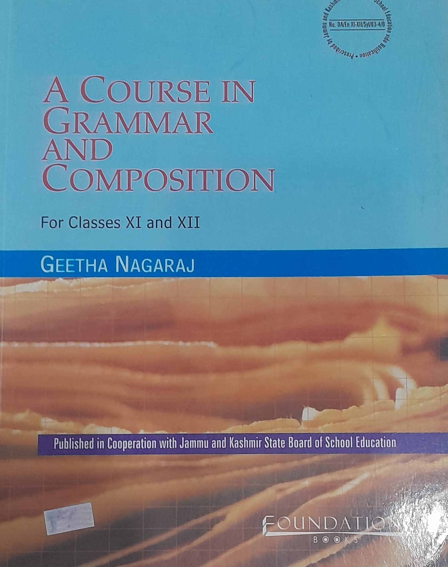 A Course in Grammar and Composition: for XI and XII Classes by Nagaraj ...