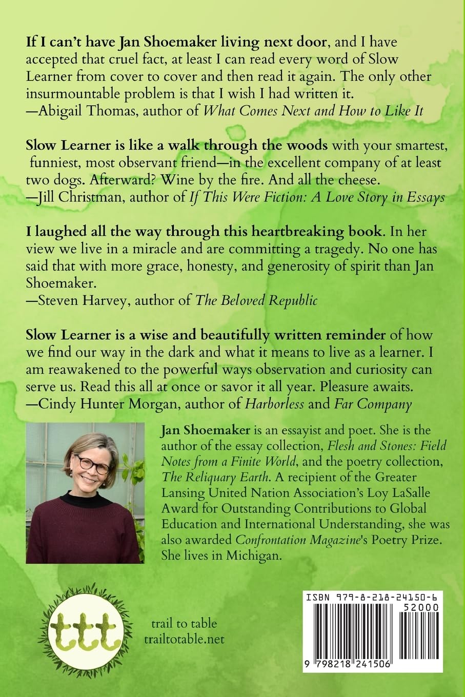 Slow Learner by Jan Shoemaker | Goodreads