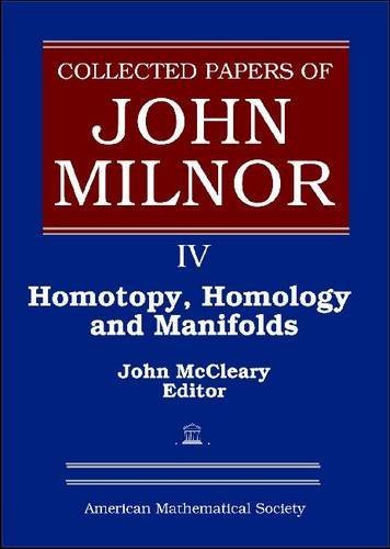 Homotopy, Homology, and Manifolds by John McCleary John Milnor | Goodreads