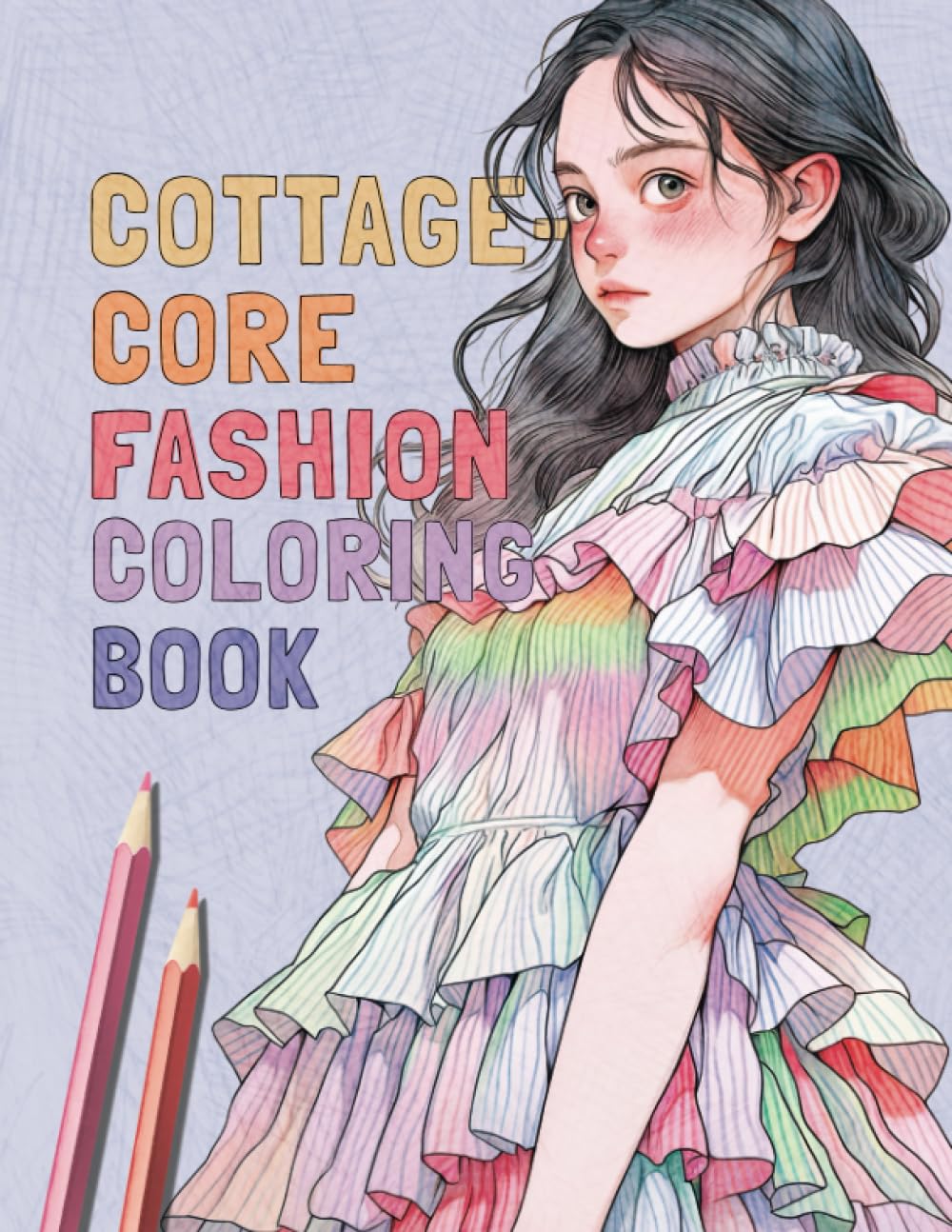 Cottagecore Fashion Coloring Book: Relaxing Coloring Pages of Cute ...