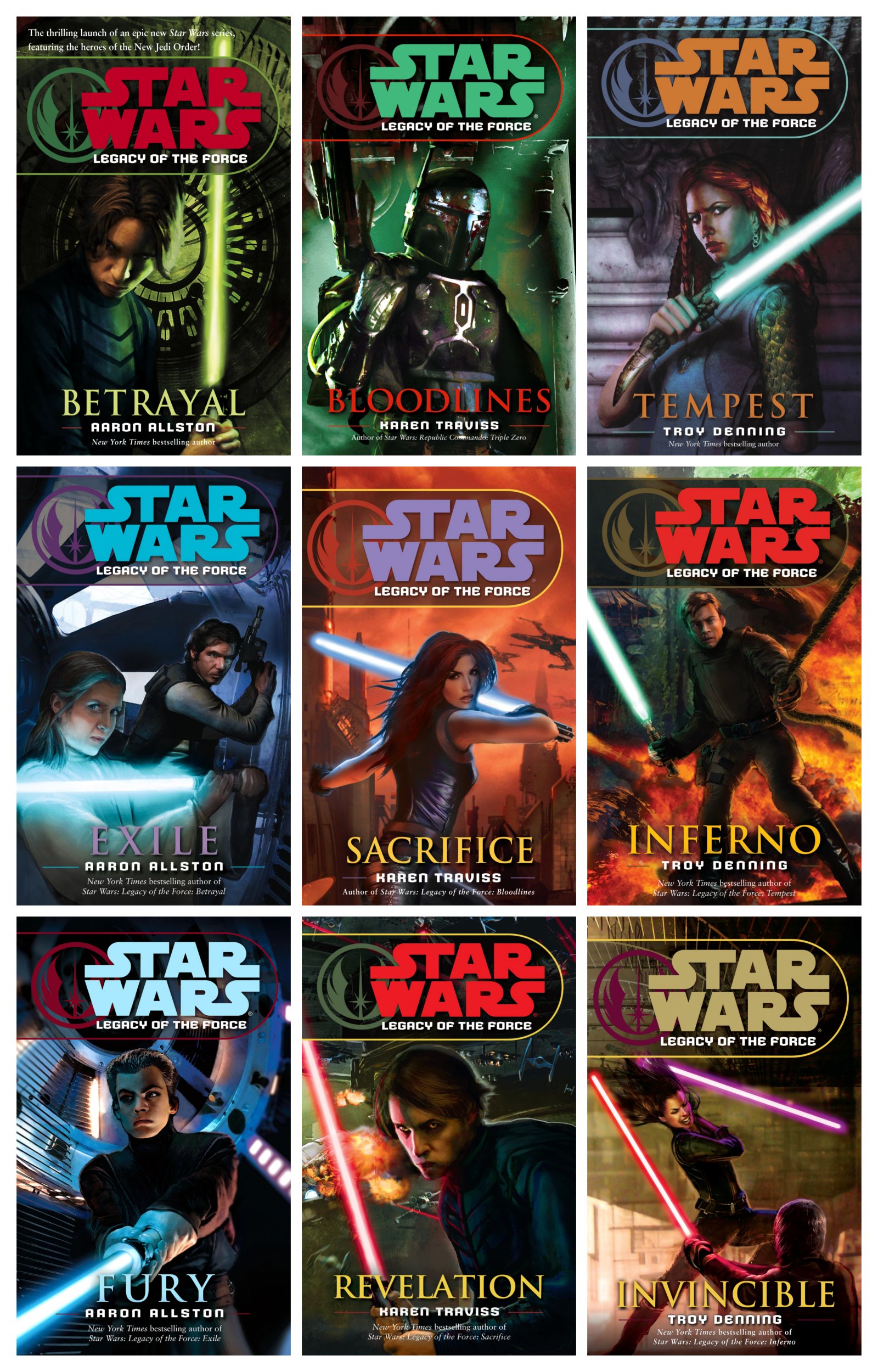 Star Wars New Jedi Order (19 Books), Legacy of the Force (9 Books) & X ...