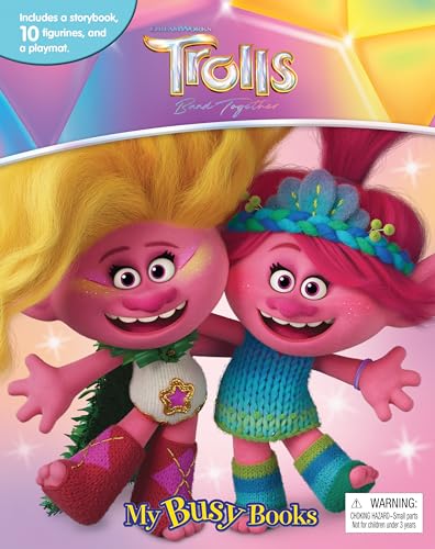DreamWorks Trolls Band Together My Busy Books - Storybook, 10 figurines ...