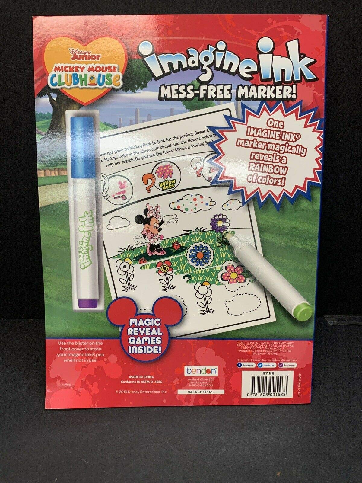Imagine Ink Magic Ink Pictures Disney Junior Mickey Activity Book Mess ...