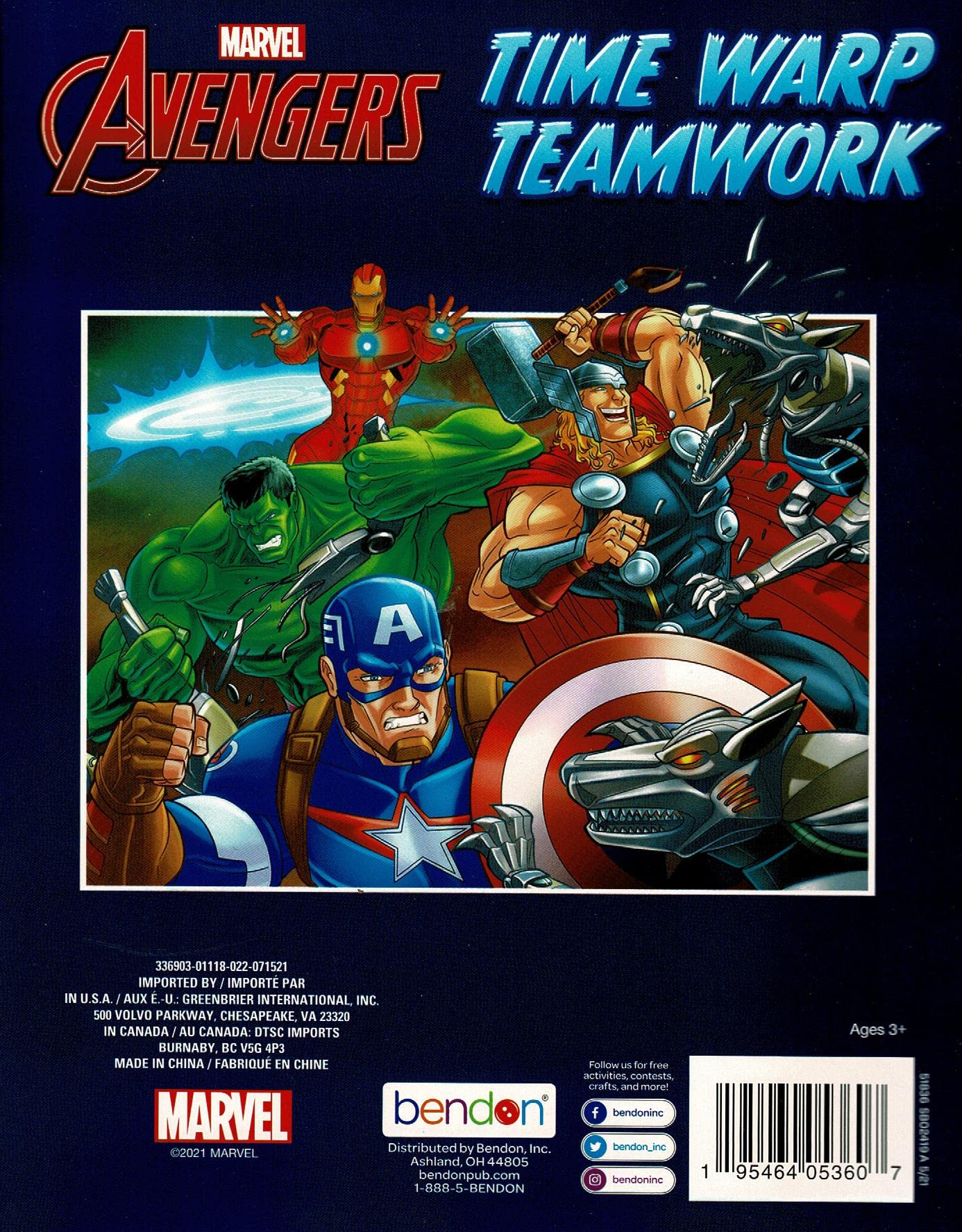 Marvel Avengers Time Warp Teamwork - Children Book by Walt Disney ...