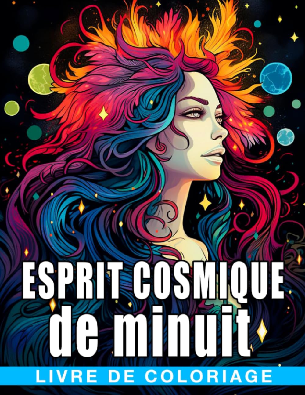 Livre de coloriage Esprit cosmique de minuit: Pages de coloriage de ...