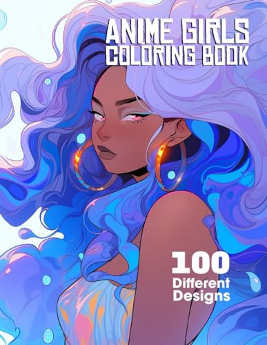 Anime Girls Coloring Book: 100 Different designs by Michiko Kawa ...