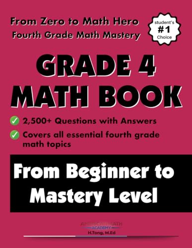 Grade 4 Math Workbook From Beginner to Mastery Level by American Math ...