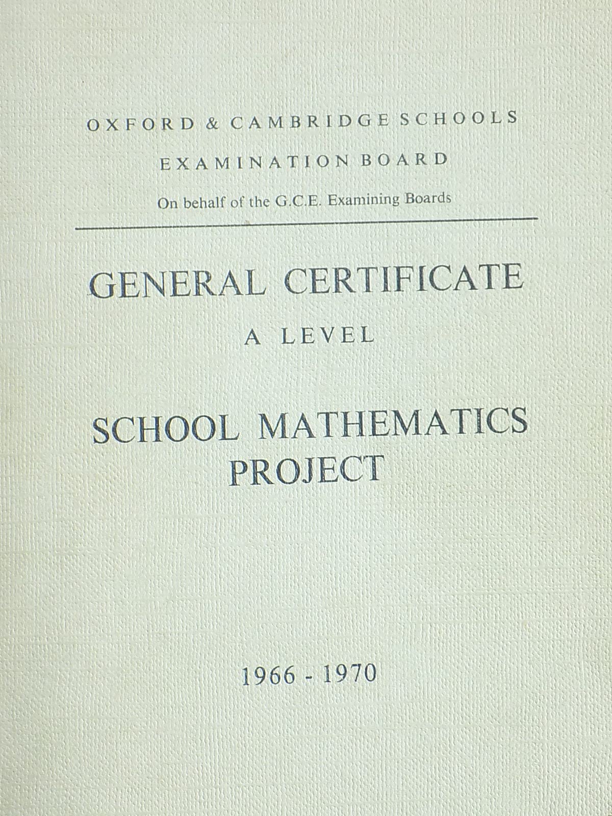 Smp Certificate Maths 1 by School Mathematics Project | Goodreads