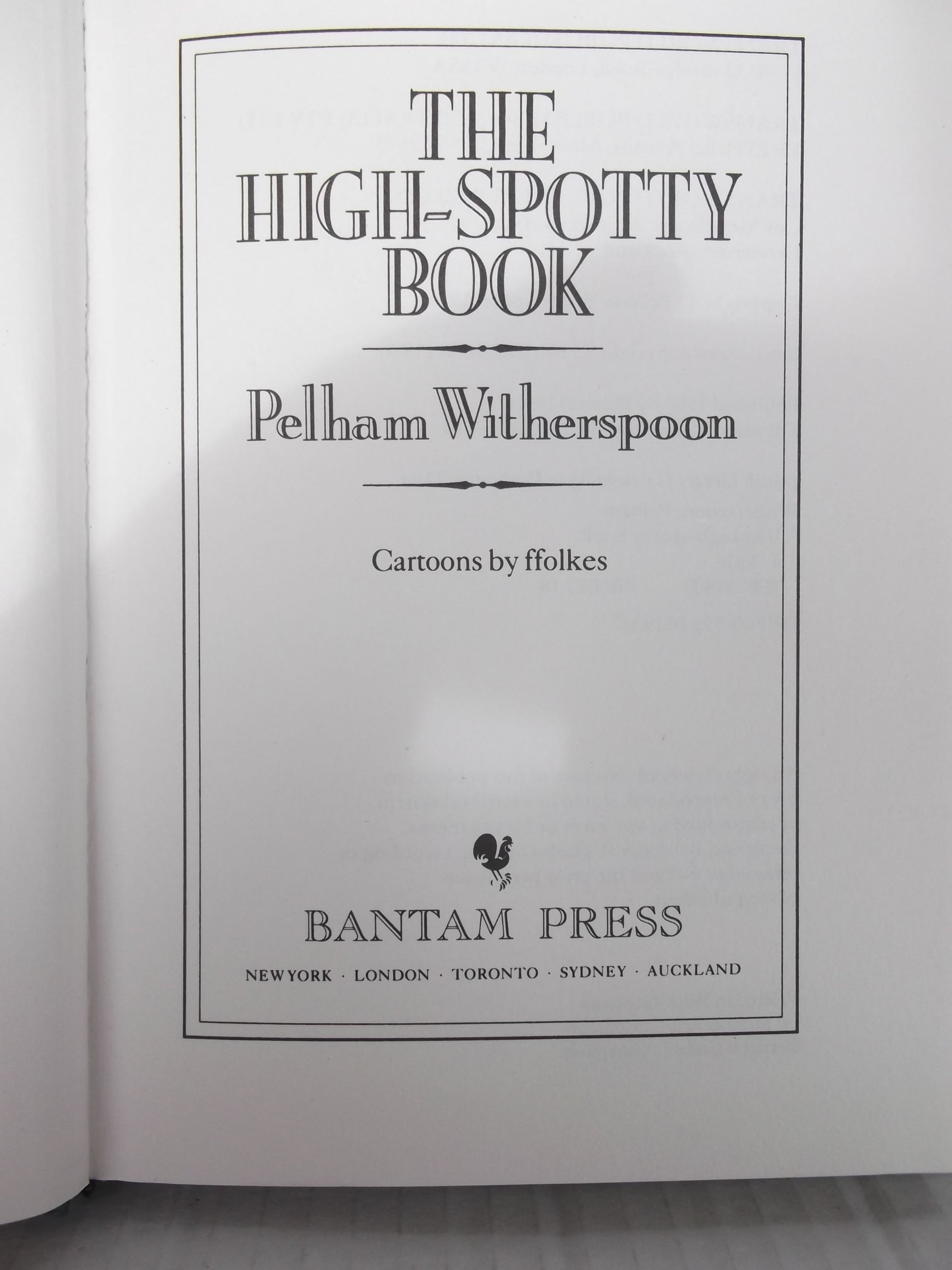 The High-Spotty Book by Pelham Witherspoon | Goodreads
