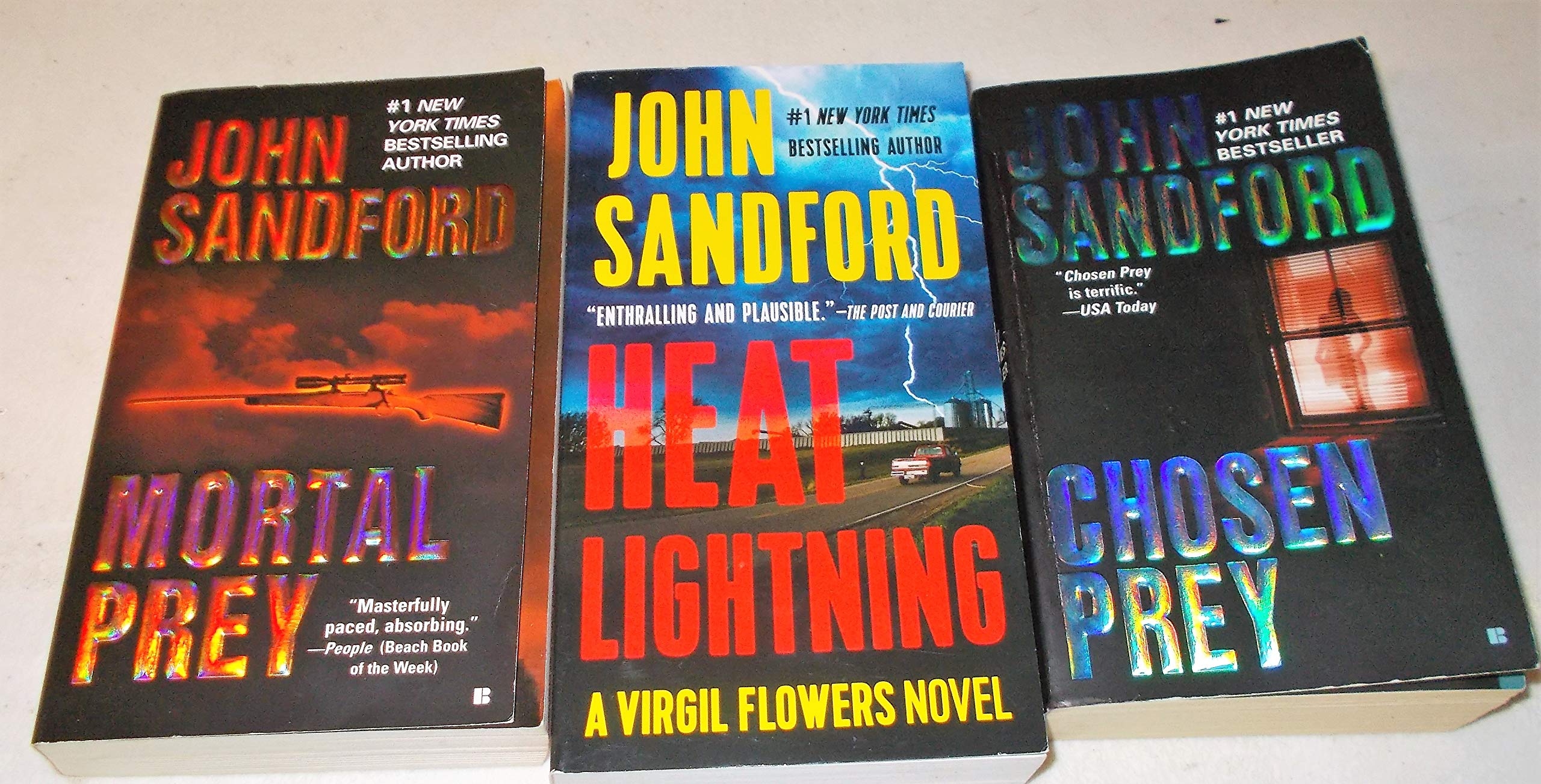 John Sanford, 3 Book Set, Paperback, Softcover, Mortal Prey Heat ...
