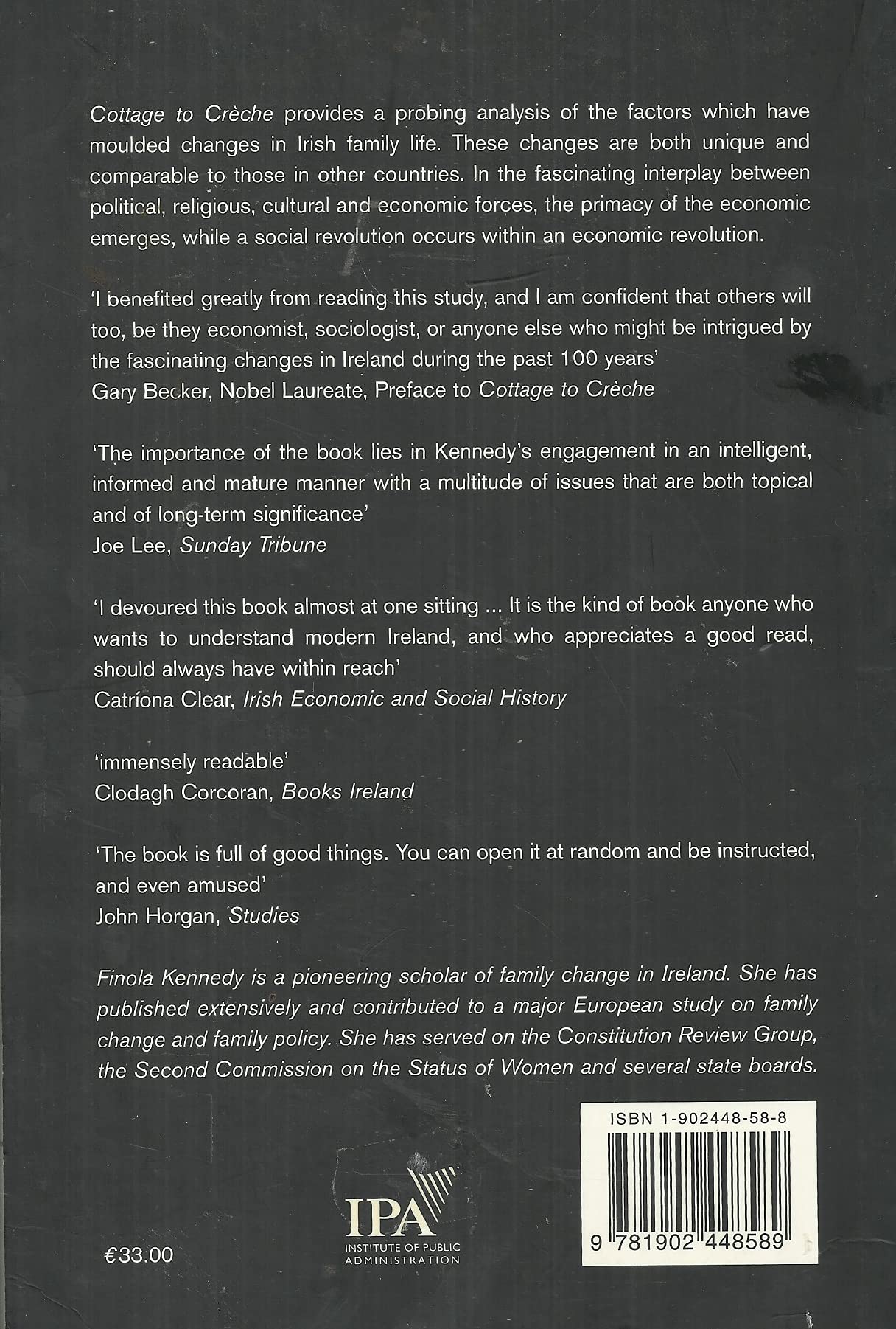 Cottage to crèche: Family change in Ireland by Finola Kennedy | Goodreads