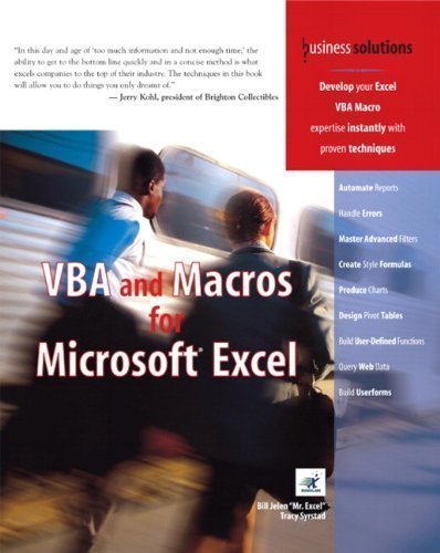 VBA and Macros for Microsoft Excel by Bill Jelen by Bill Jelen | Goodreads