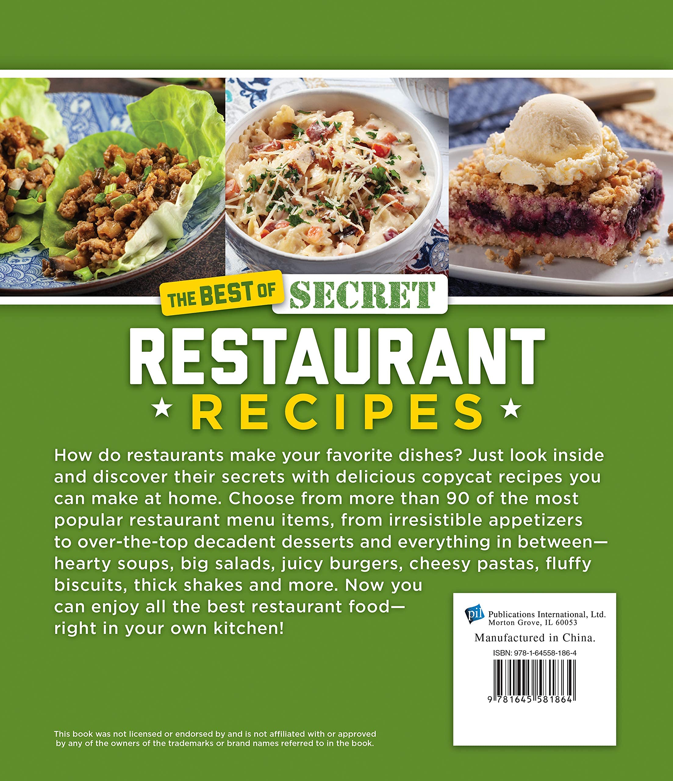 New Secret Restaurant Recipes Cook Book by Favorite Brand Name Recipes ...