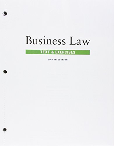 Bundle: Cengage Advantage Books: Business Law: Text and Exercises ...