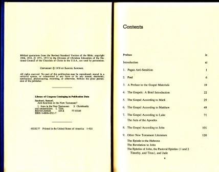 Anti-Semitism in the New Testament? by Samuel Sandmel | Goodreads