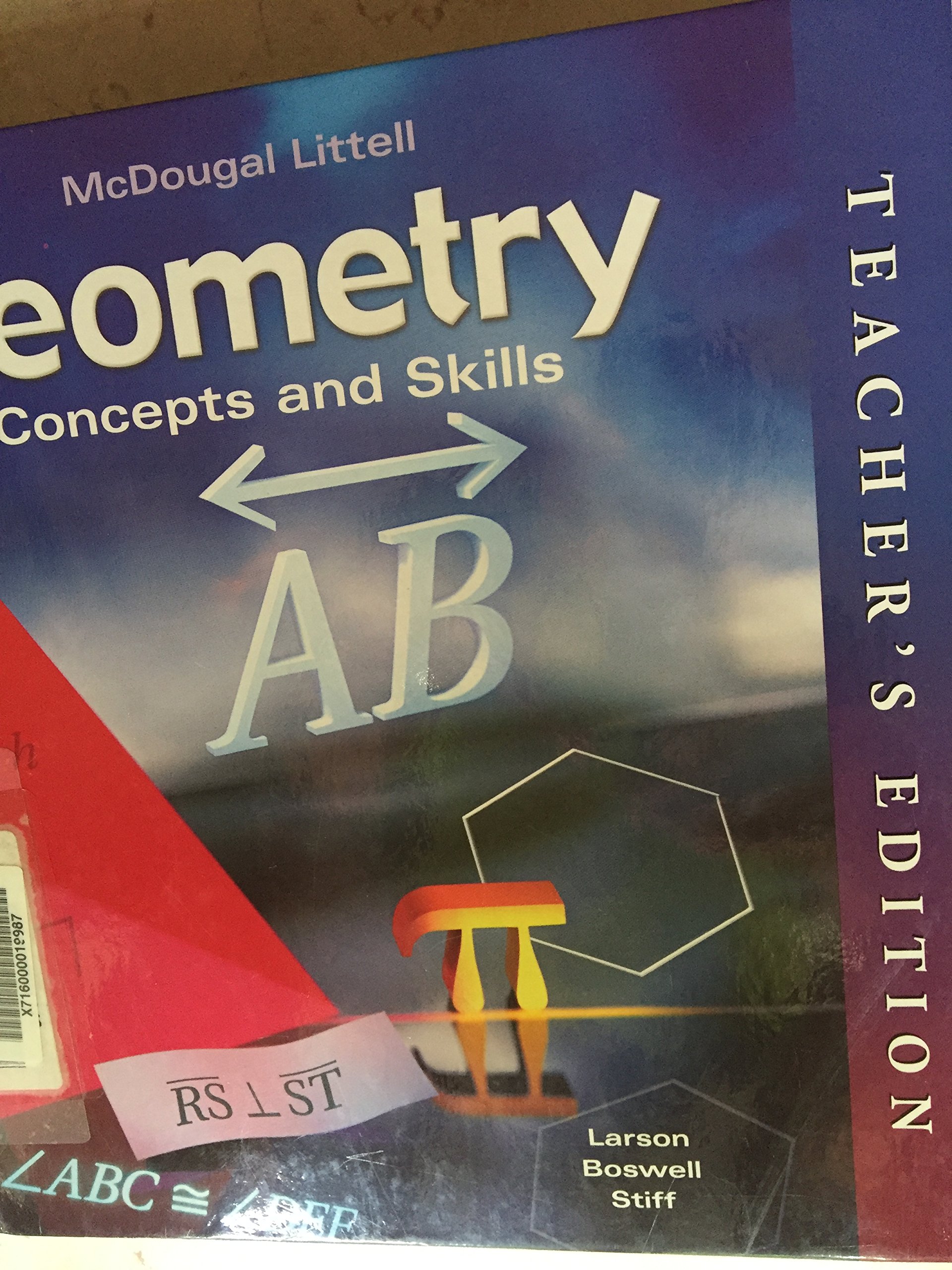 Geometry Concepts and Skills, Teacher Edition by Ron Larson | Goodreads