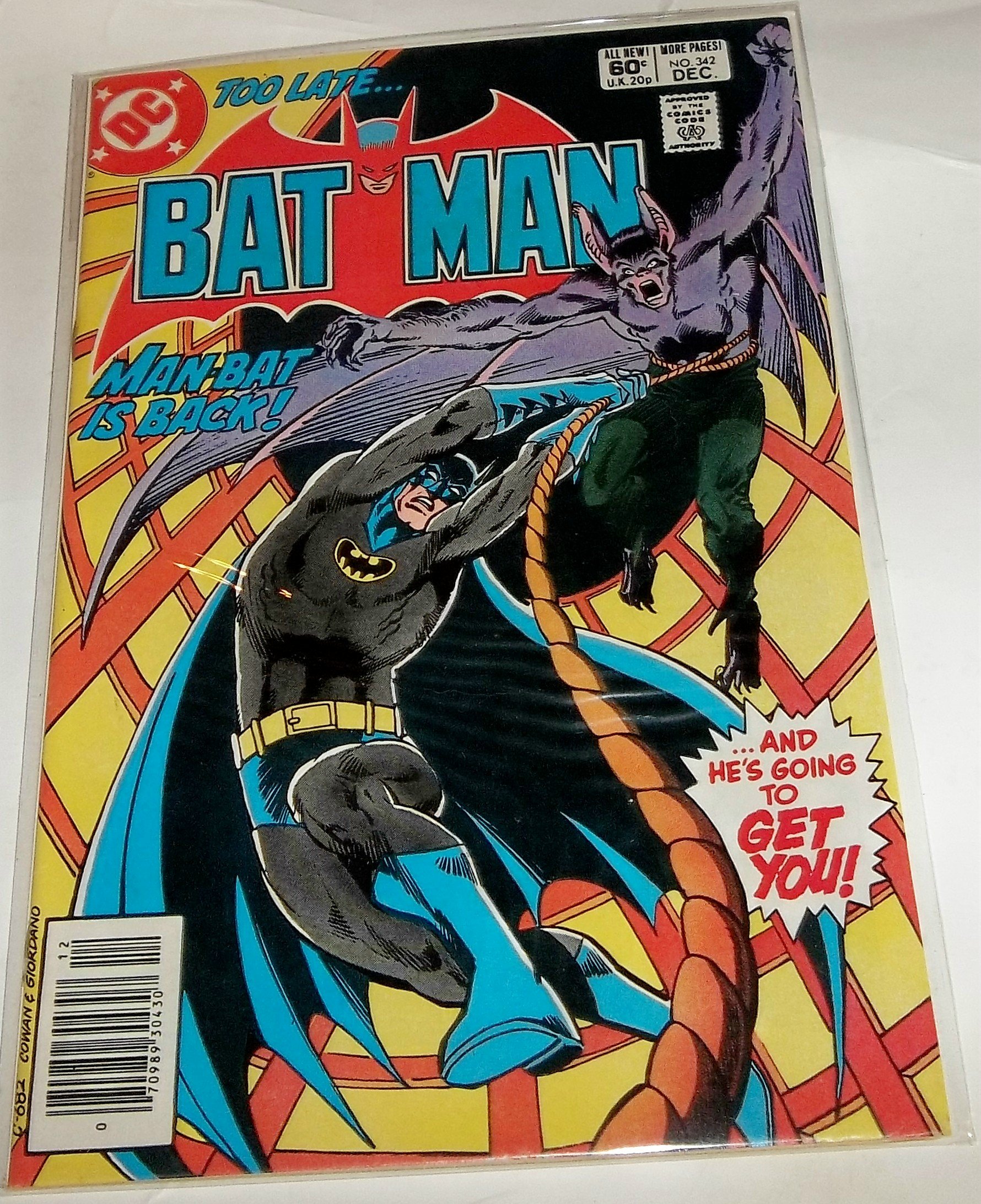 Batman #342 "Requiem For A Hero" Newsstand Ed. 1981 by Gerry Conway ...