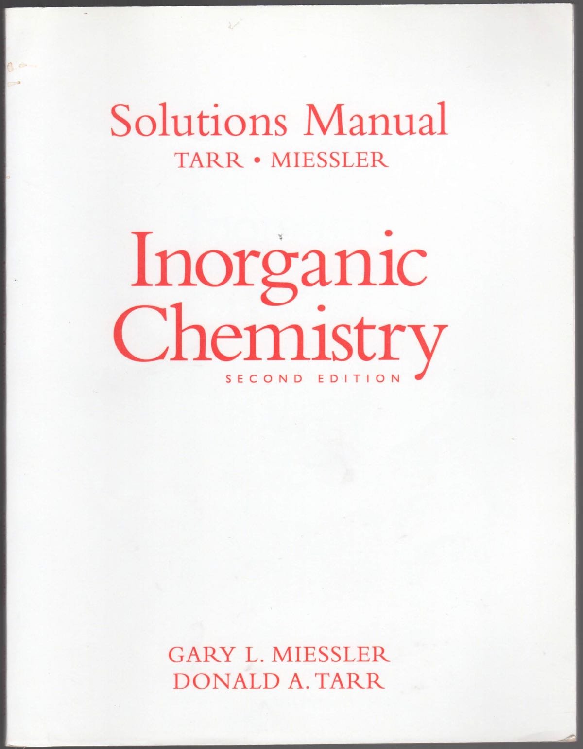 Solutions Manual by Miessler | Goodreads