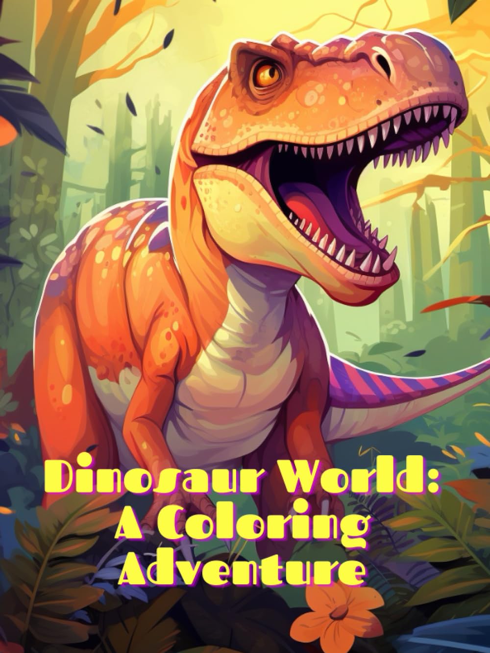 Dinosaur World: A Coloring Adventure: Dinosaur Coloring Book for Kids ...
