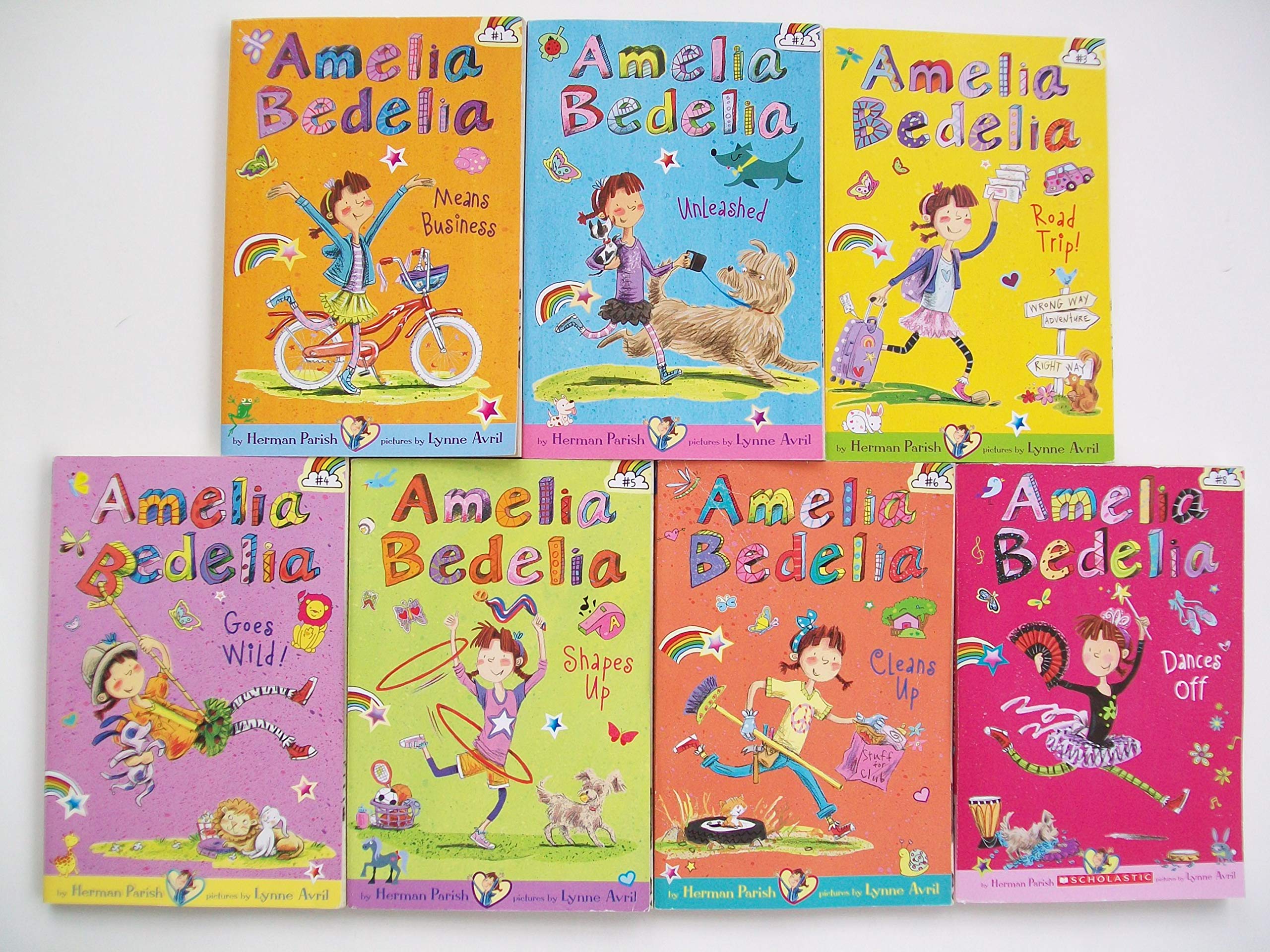 Amelia Bedelia Chapter Books (Set of 7) Means Business; Unleashed; Road ...