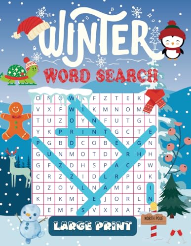 WINTER WORD SEARCH LARGE PRINT: Theme based Puzzles for Adults, Seniors ...