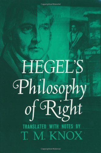 Hegel's Philosophy of Right (Galaxy Books) by Georg Wilhelm Friedrich ...