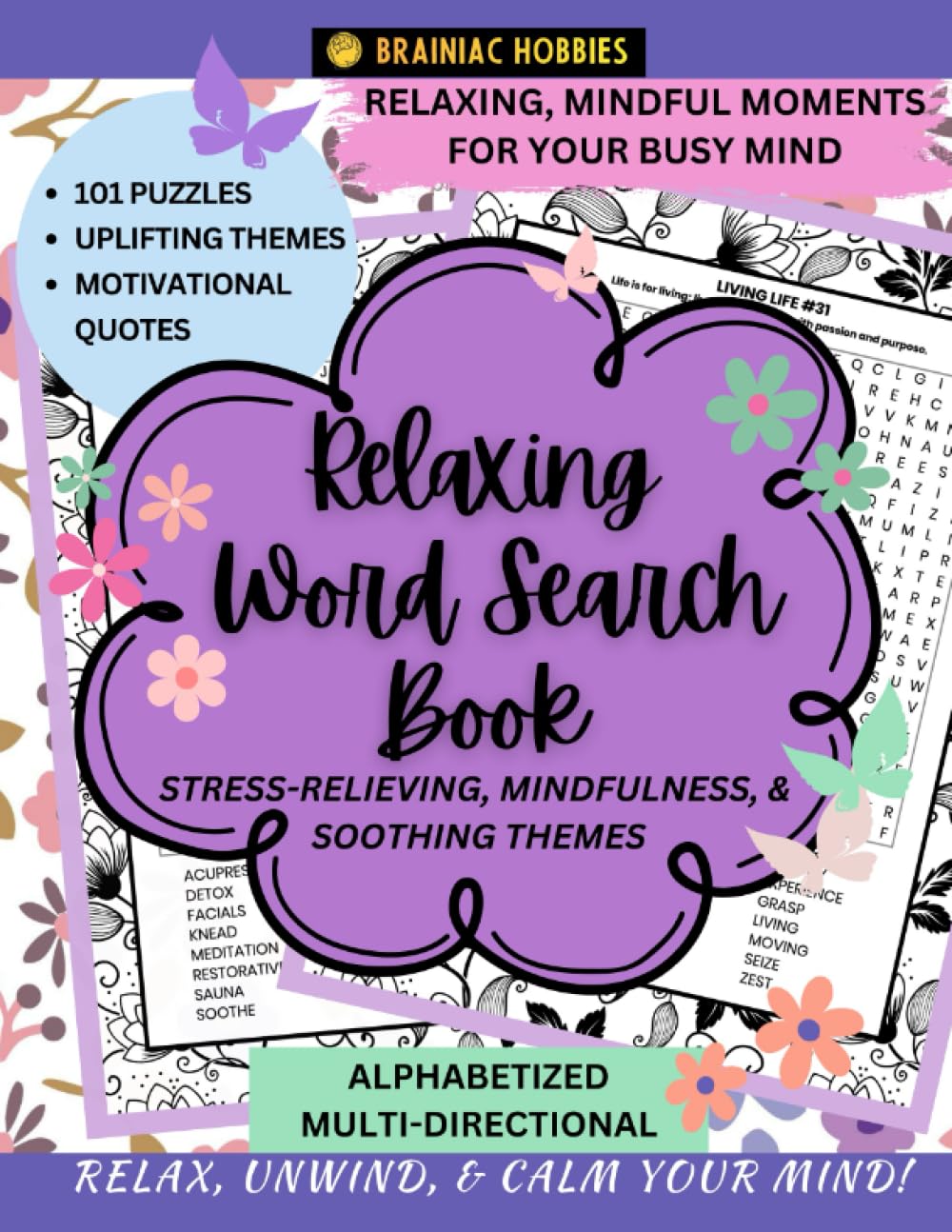 RELAXING WORD SEARCH BOOK: Stress-Relieving | Mindful, Relaxing Moments ...