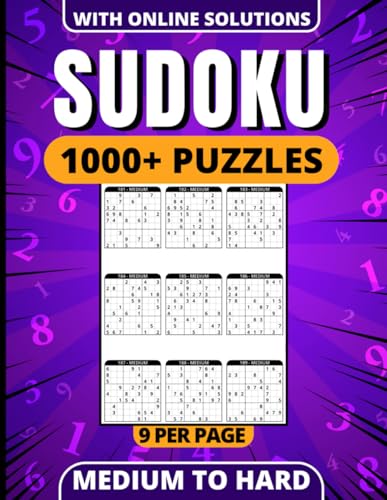 1000+ Sudoku Puzzles for Adults: Big Sudoku Puzzle Book for Adults ...