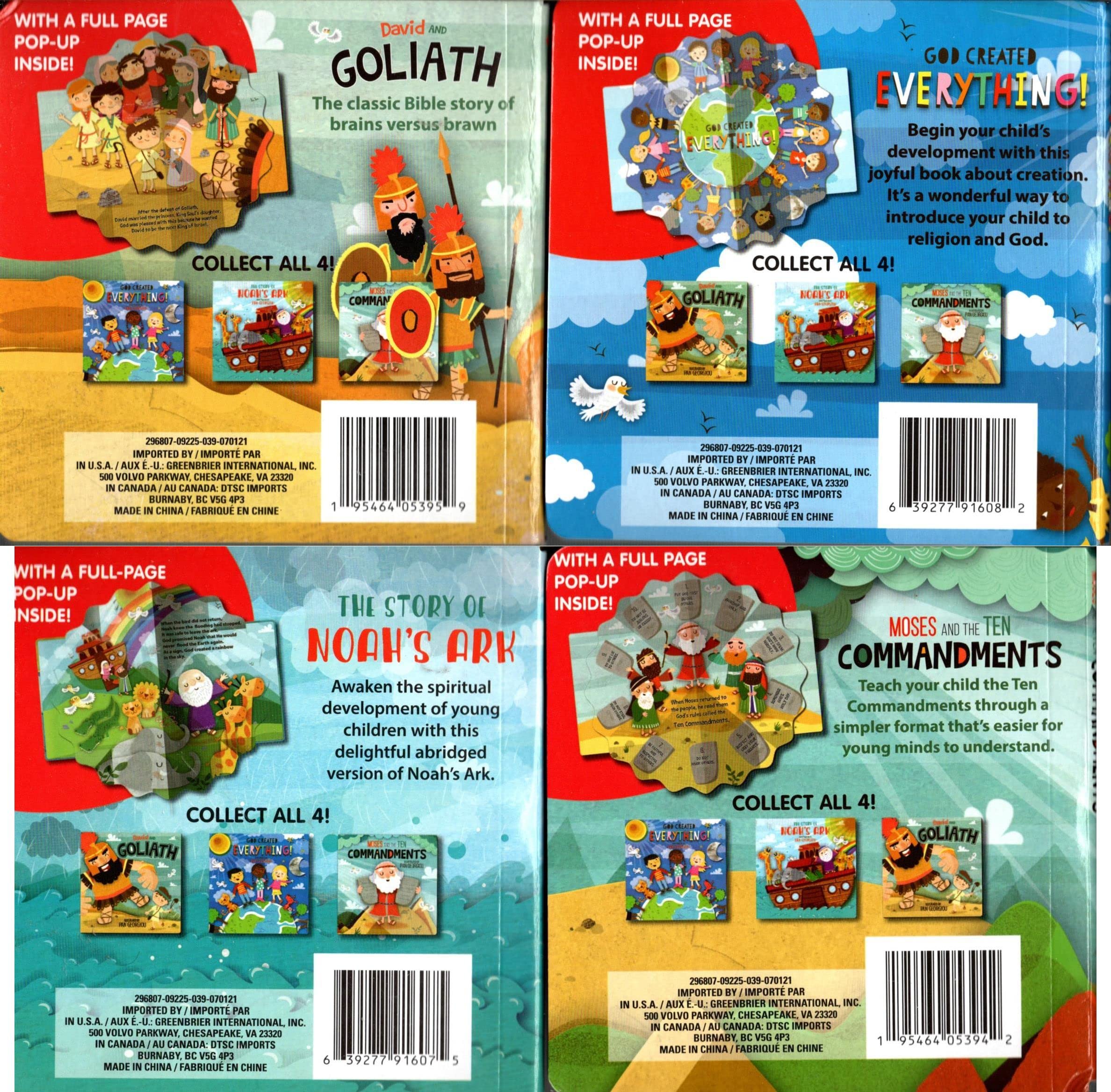 The Story of Noah`s Ark, Moses and the Ten Commandments, David and ...