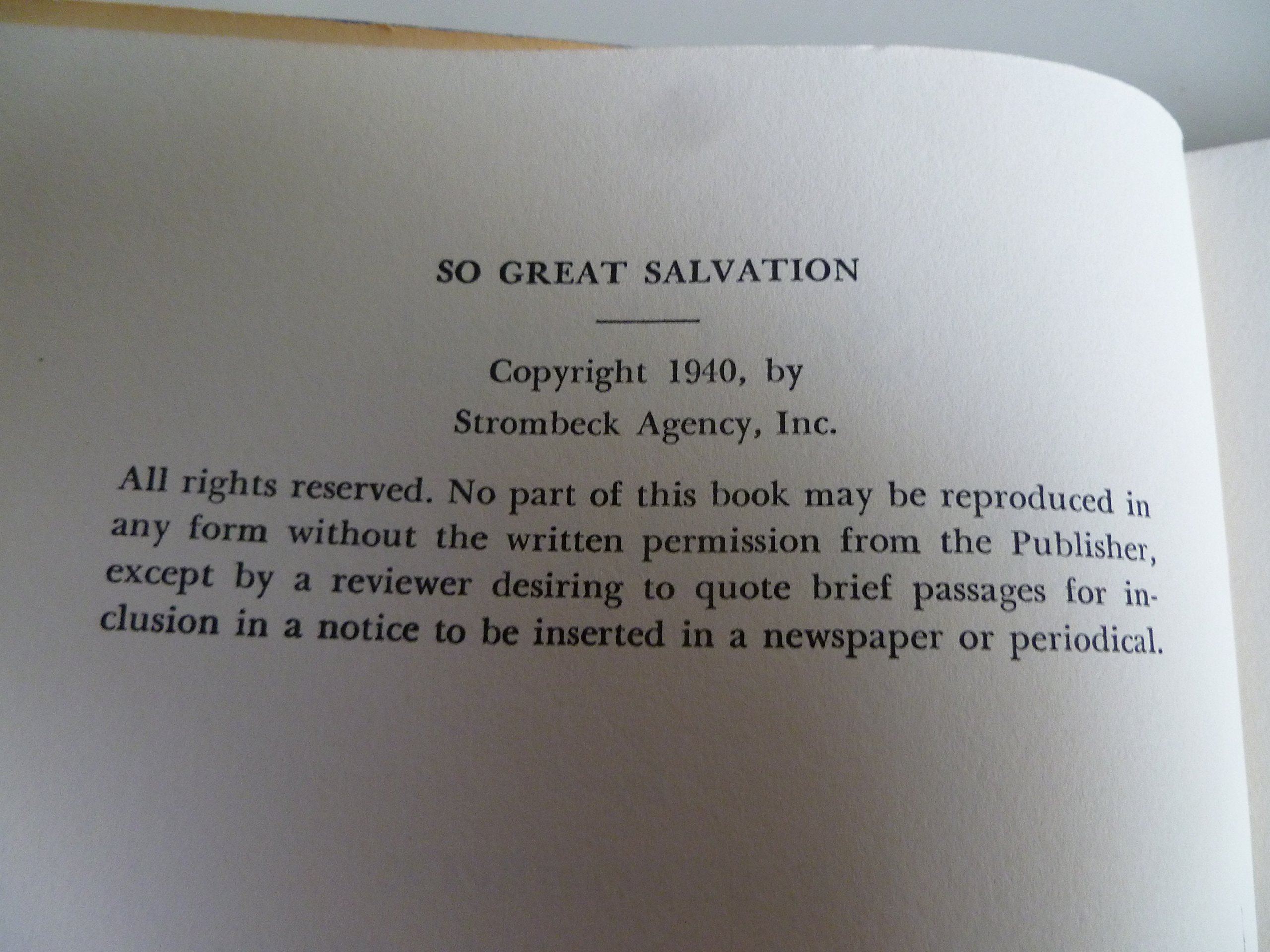 So Great Salvation by J.F. Strombeck | Goodreads