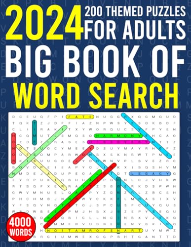 2024 Big Book Of Word Search Puzzles For Adults 4000 Words: Word Find ...