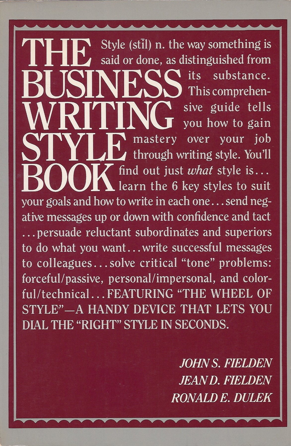 Business Writing Style Book by John S. Fielden | Goodreads