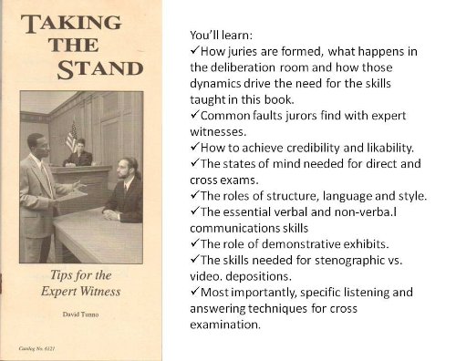 Taking the stand: Tips for the expert witness by David Tunno | Goodreads