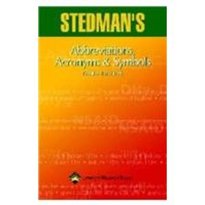 Stedman*s Abbreviations, Acronyms And Symbols by Stedman's | Goodreads
