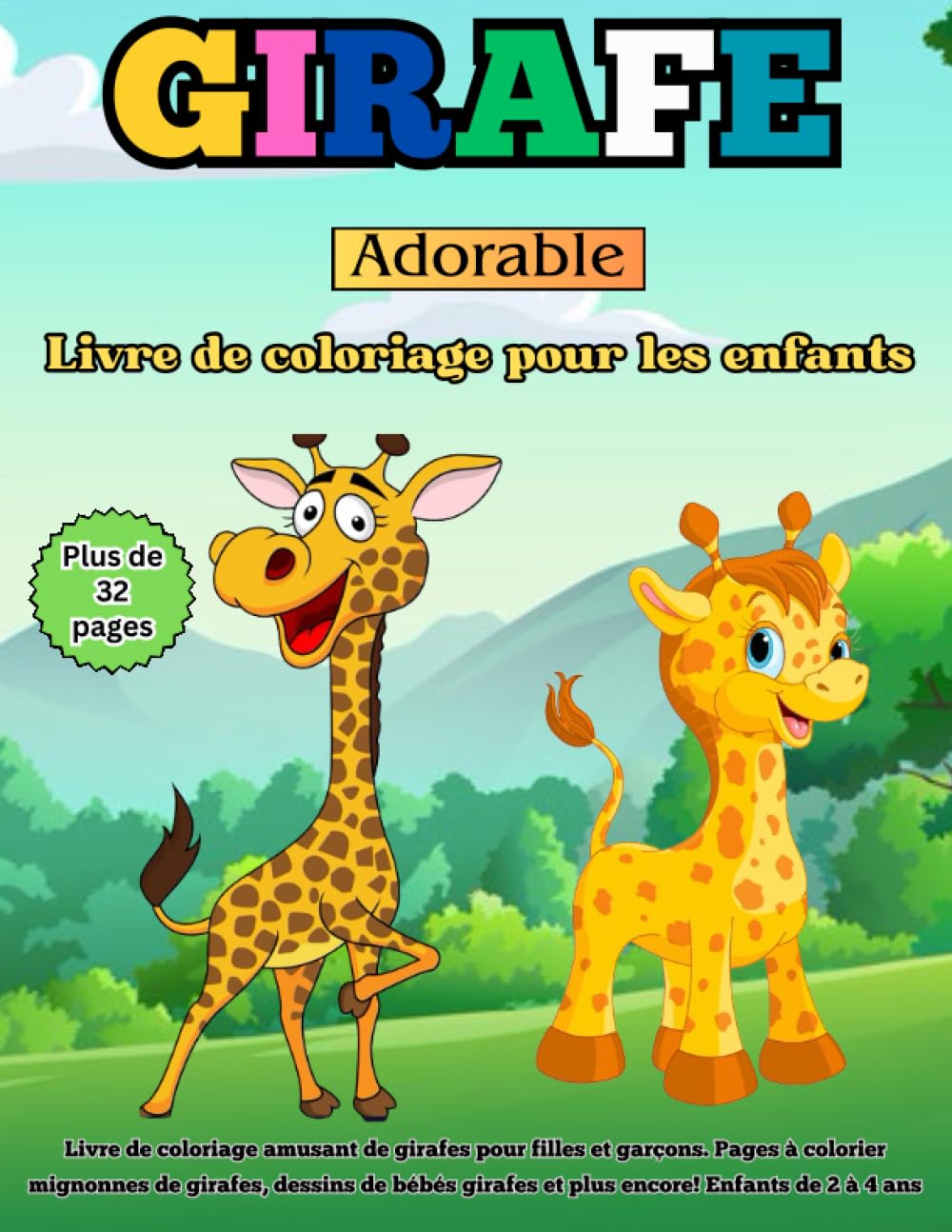 Adorable livre de coloriage de girafes pour les enfants: Livre de ...