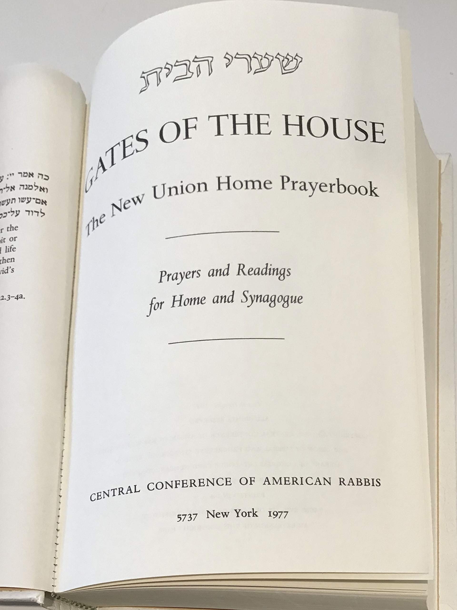 Gates of the House: The New Union Home Prayer Book- Prayers and ...