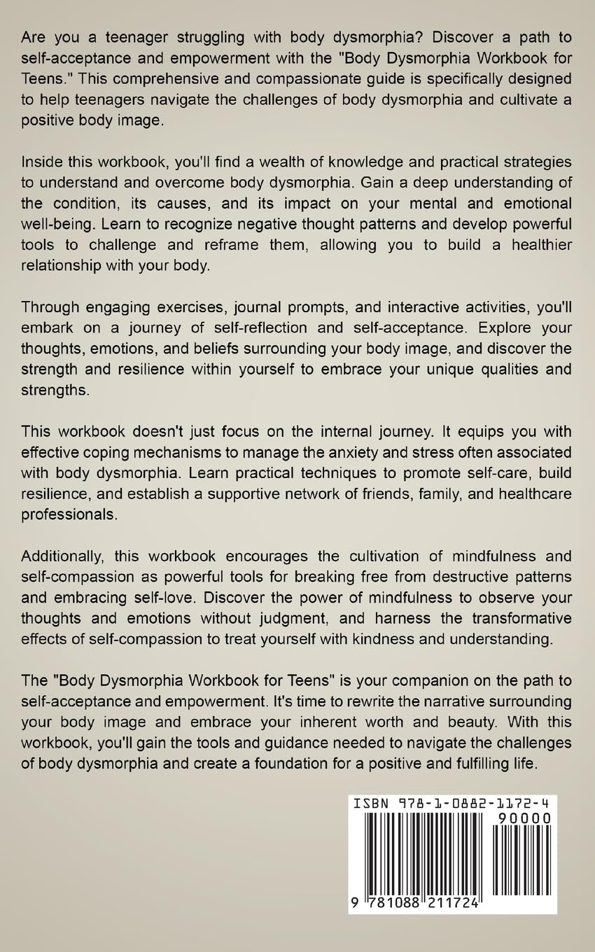Body Dysmorphia Workbook for Teens: A Guided Journey to Self-Acceptance ...