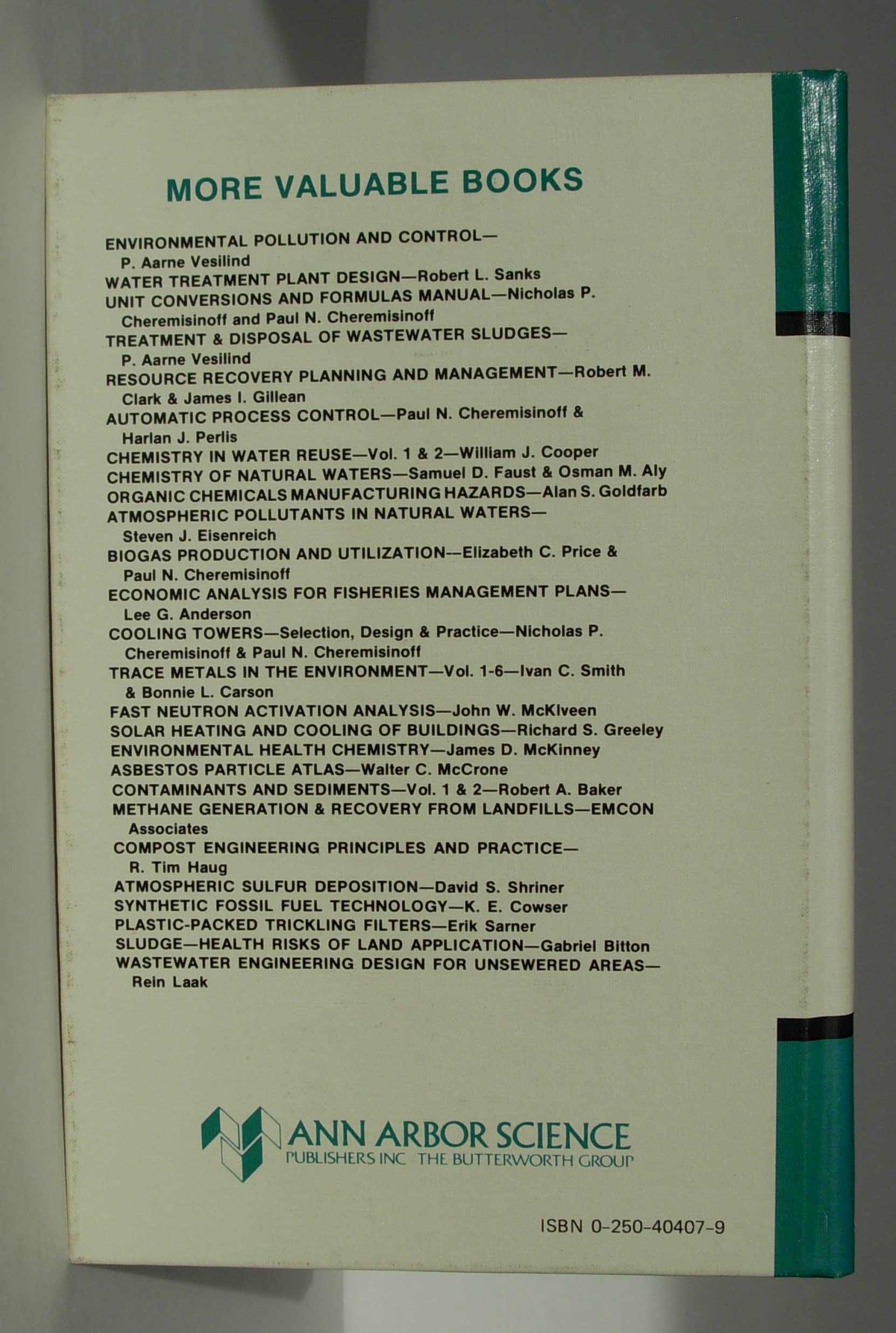 Cooling towers: Selection, design, and practice by Nicholas P ...