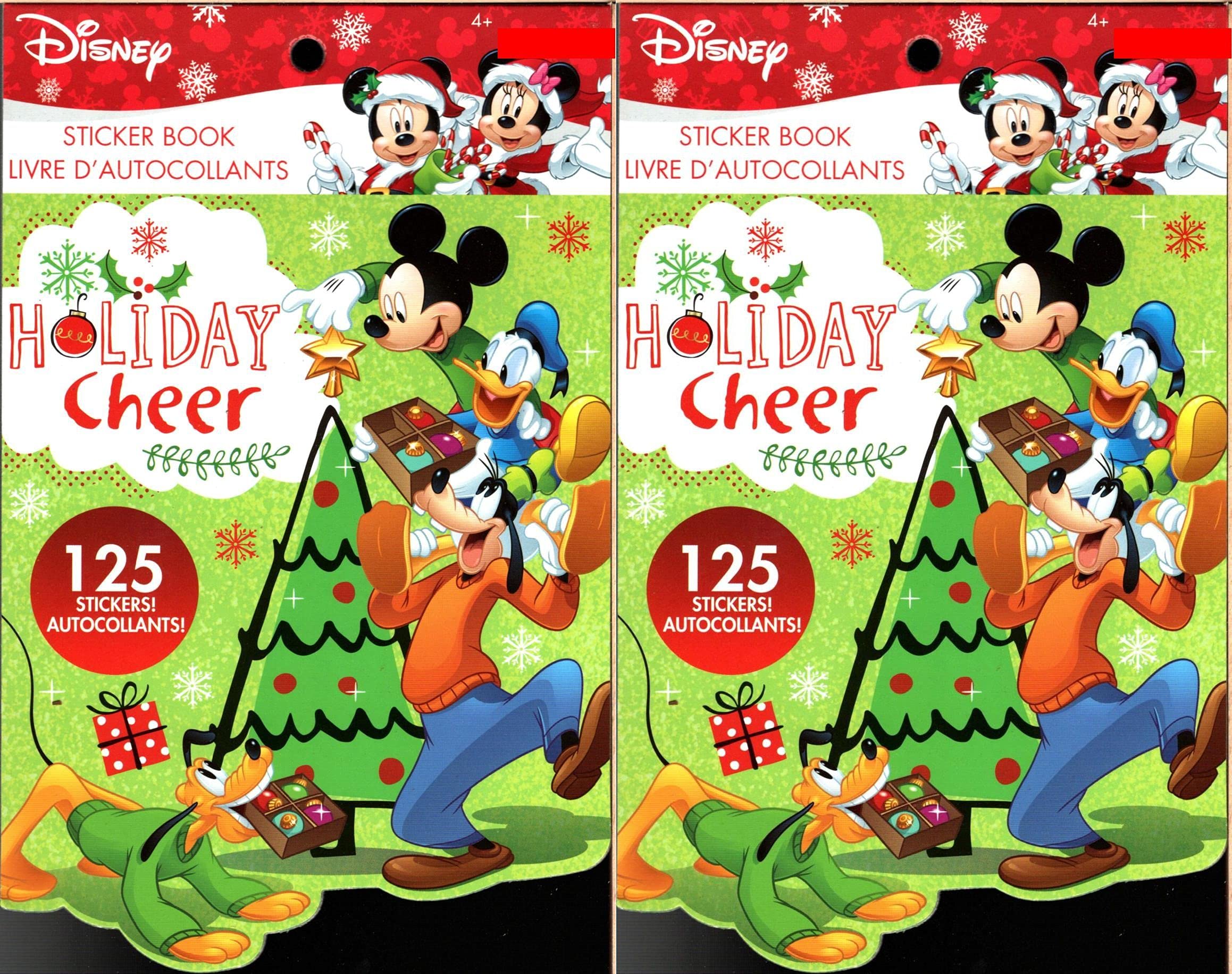 Holiday Christmas Sticker Books - Disney Mickey Mouse 125 Stickers! by ...