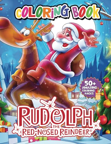 Rudolph the Red Nosed Reindeer Coloring Book: A Cool Gift For Kids ...