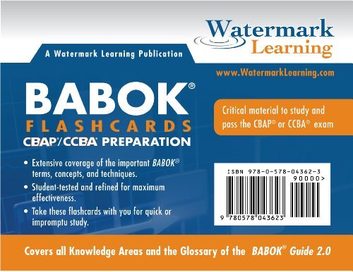 BABOK Study Flashcards by Richard Larson by Richard Larson | Goodreads