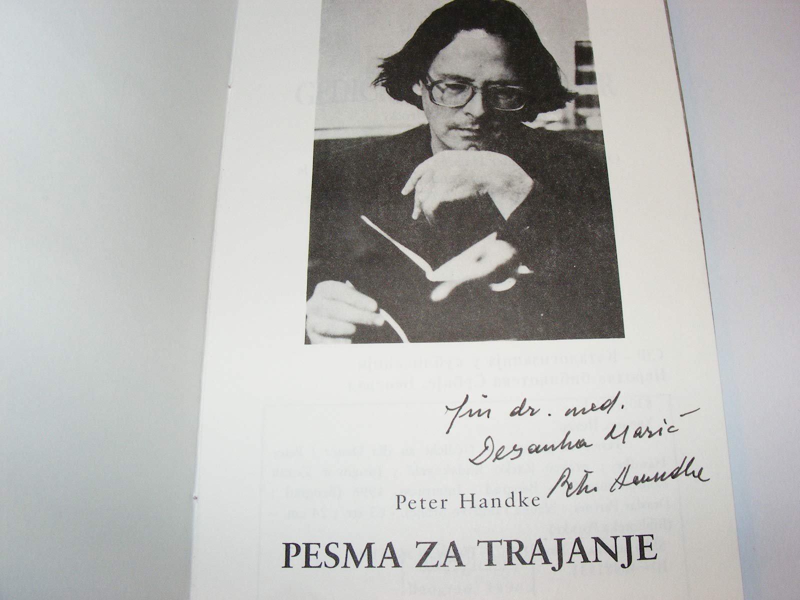 Pesma za trajanje - Gedicht an die Dauer by Peter Handke | Goodreads