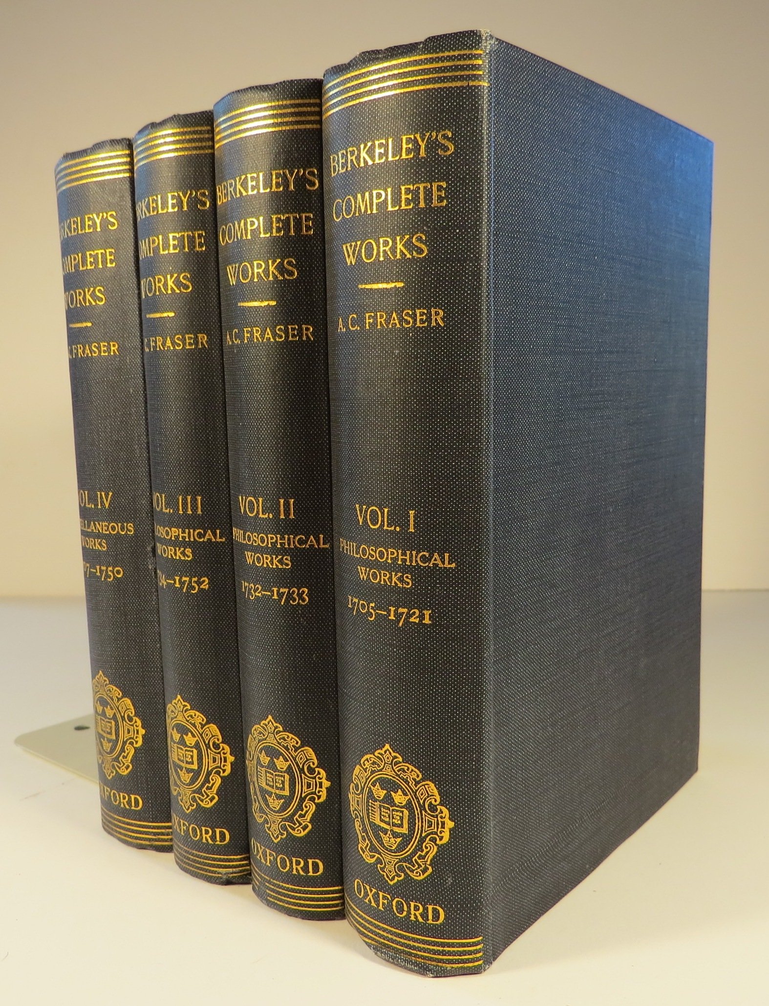The Works of George Berkeley 4-Volume Set by Alexander Campbell Fraser ...
