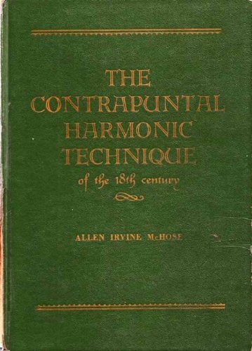 Contrapuntal Harmonic Technique of the Eighteenth Century by A.I ...
