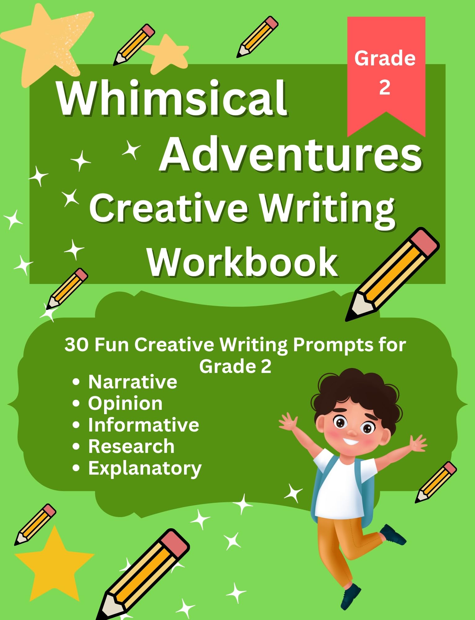 Whimsical Adventures: 30 Creative Writing Workbook Prompts For Grade 2 ...