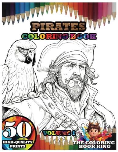 Pirates Coloring Book: Coloring Book for All Ages, Stress and Anxiety ...