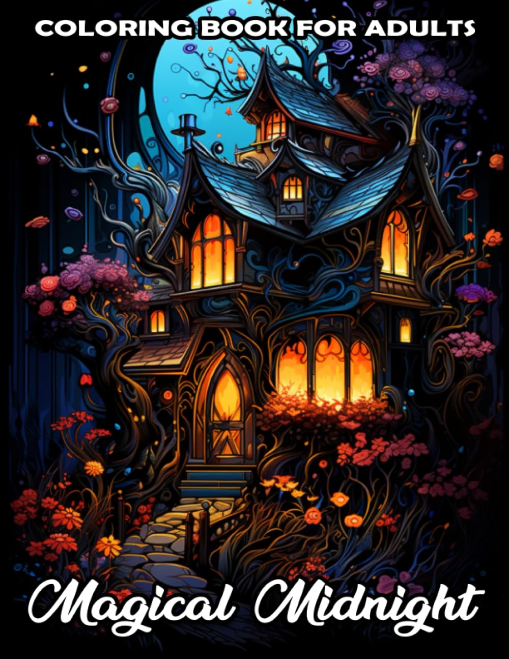 Magical Midnight Coloring: An Adult Coloring Book with Stress Relieving ...