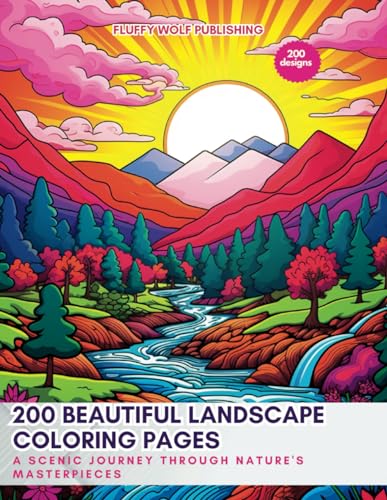 200 Beautiful Landscape Coloring Pages: A Scenic Journey Through Nature ...