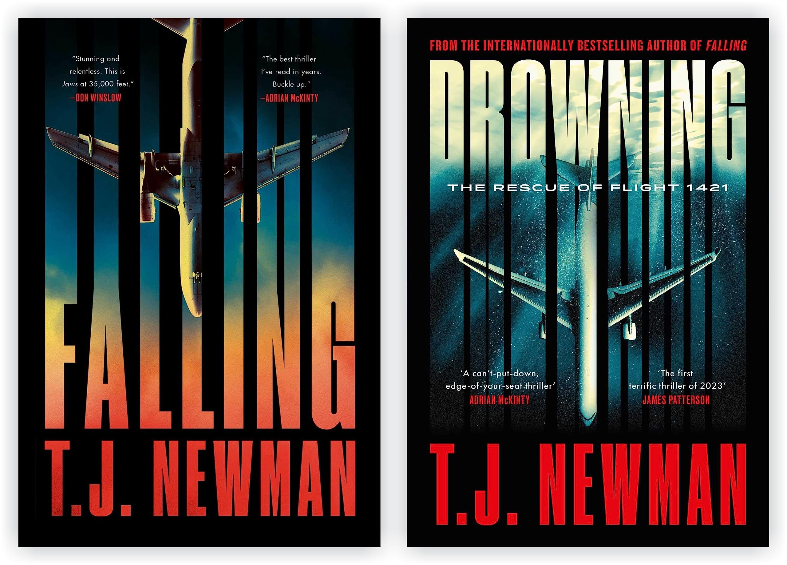 2 Books collection set: Falling & Drowning: The Rescue of Flight 1421 ...
