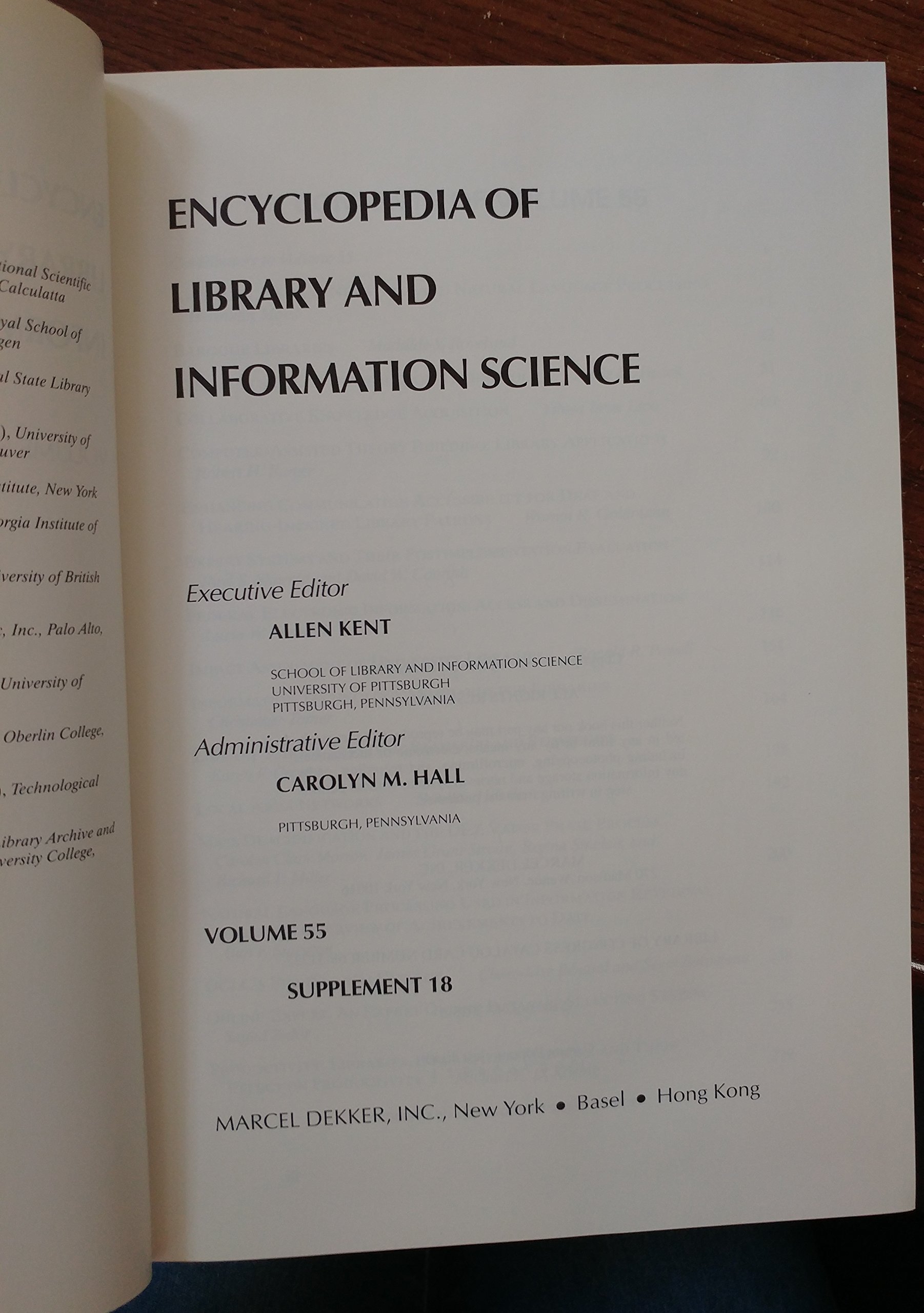 Encyclopedia of Library and Information Science by Allen Kent | Goodreads